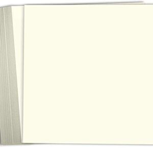 Hamilco Card Stock Scrapbook Paper 12x12 Cream Colored Cardstock 80lb Cover – 25 Pack