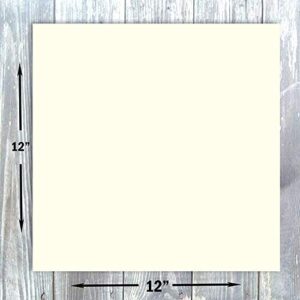 Hamilco Card Stock Scrapbook Paper 12x12 Cream Colored Cardstock 80lb Cover – 25 Pack