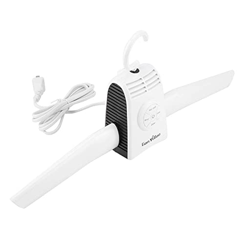 AUNMAS Electric Clothes Drying Hanger, Portable Foldable Dryer Rack, Lightweight US Plug 110-240V for Home Traveling, White