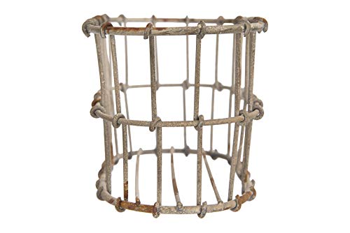 Creative Co-Op Distressed Metal Wire Basket, Brown