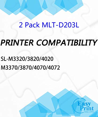 EASYPRINT (2-Pack) Compatible MLT D203L MLTD203L Toner Cartridge Used for Samsung SL-M3320ND, 3310, M3370FD, M3820DW, M3870FW, M4020ND, M4070FR, M4070FX Printer (High Yield)