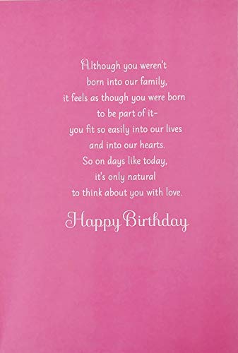 Greeting Card Happy Birthday Daughter-in-Law You Fit So Easily Into Our Lives and Into Our Hearts