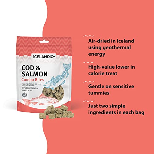 Icelandic+ Plus Cod & Salmon Combo Bites Dog Treat 3.0-oz Bag