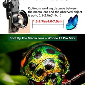 APEXEL Professional Macro Photography Lens for Smartphone, Macro Lenses for iPhone, Samsung, Galaxy, Oneplus, Android Phone(Fits for Almost All Phone), Cell Phone Macro Lens Attachment for iPhone 13