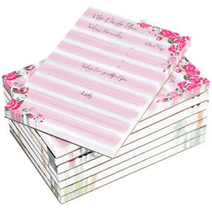 Calendar Sticky Notes for Monthly, Weekly, and Daily in Floral Print (8 Pack)