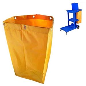 8QzJs1Tg Thicken Replacement Cleaning Cart Bag Hotel Laundry Housekeeping Rubbish Holder - Yellow