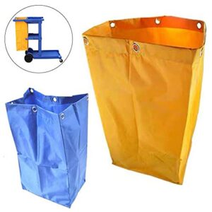 8QzJs1Tg Thicken Replacement Cleaning Cart Bag Hotel Laundry Housekeeping Rubbish Holder - Yellow