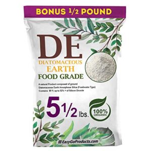 easygoproducts diatomaceous earth - 100% natural food grade - de fresh water – 5.5 pounds, (model: egp-de-05)