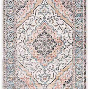 SAFAVIEH Shivan Collection 8' x 10' Grey/Blue SHV704F Medallion Distressed Non-Shedding Living Room Bedroom Dining Home Office Area Rug