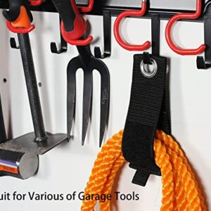 All Metal Garden Tool Organizer,Garage Organizer,Adjustable Storage System,Garage Wall Organizer for Rake,Broom and Yard Tools