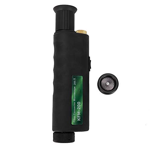 ASHATA 200x 400x Handheld Fiber Optical Microscope Mini Portable Microscope Inspection with 2.5mm and 1.25mm Adapters for Inspecting Fiber Terminations Coaxial Illumination