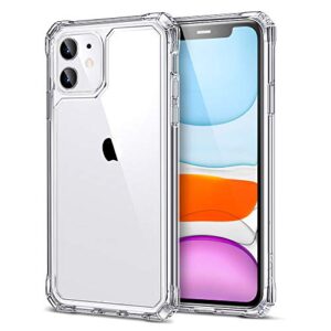 esr for iphone 11 phone case, iphone 11 case clear, military-grade protection, shock-absorbing corners, scratch- and yellowing-resistant hard back, phone case for iphone 11, air armor case, clear