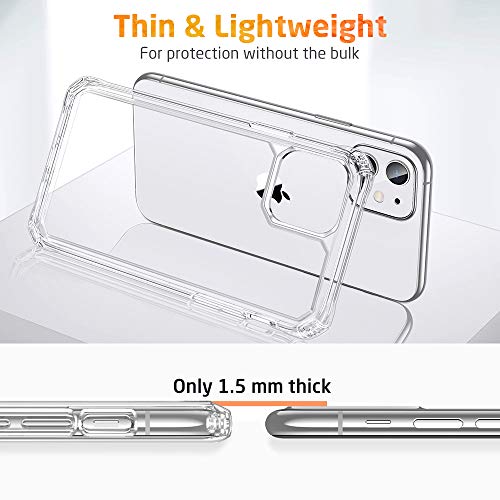 ESR for iPhone 11 Phone Case, iPhone 11 Case Clear, Military-Grade Protection, Shock-Absorbing Corners, Scratch- and Yellowing-Resistant Hard Back, Phone Case for iPhone 11, Air Armor Case, Clear