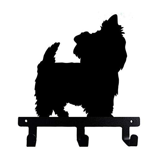 Fit Frenchie Yorkshire Terrier Yorkie Portrait Shape Design Metal Wall Hook for Leash Keys Clothes Towel Kitchen Mudroom Bedroom Bathroom