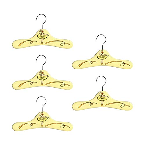 Kidorable Wooden Small Yellow Dancer Hangers, Set of 5