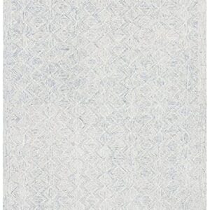 SAFAVIEH Micro-Loop Collection 8' x 10' Blue/Ivory MLP538M Handmade Premium Wool Area Rug