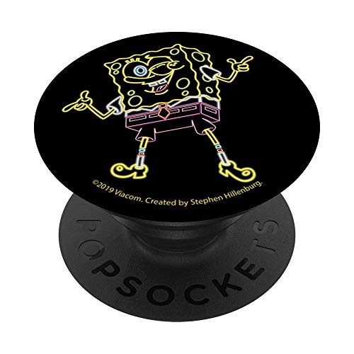 SpongeBob SquarePants Neon Outline PopSockets Swappable PopGrip