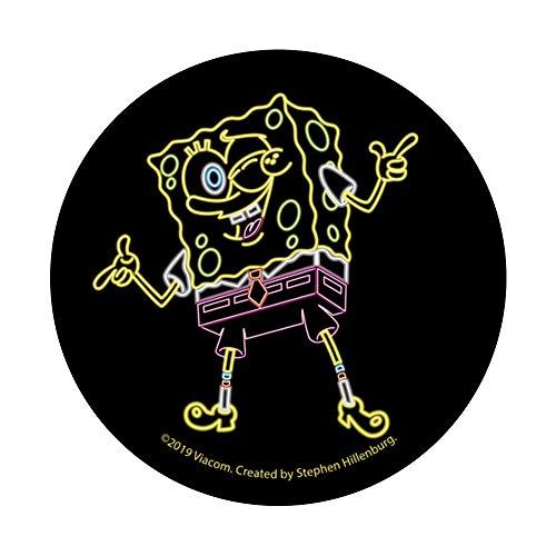 SpongeBob SquarePants Neon Outline PopSockets Swappable PopGrip