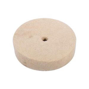 mini wheel buffer 4 inch polishing buffing wheel, wool felt metal polishing accessories round wheel wool, 1 inch thickness