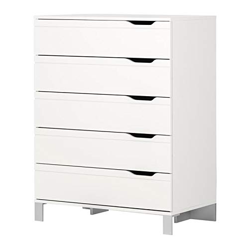 South Shore Kanagane 5-Drawer Chest-Pure White