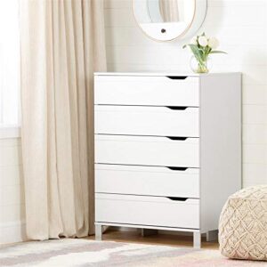 South Shore Kanagane 5-Drawer Chest-Pure White