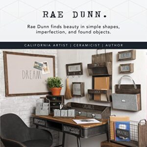 Rae Dunn Pencil Holder Cup - Spinning Metal Pen and Office Supplies 6 Compartment Desktop Organizer Caddy for Office Accessories - Great for Home, School, Classroom, Work - Round Design