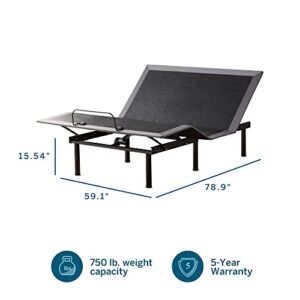 Lucid L150 Adjustable Base – Bed Frame with Head and Foot Incline – Wireless Remote Control – Premium Quiet Motor, Queen size