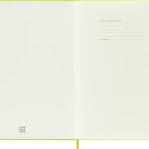 Moleskine Classic Notebook, Hard Cover, XL (7.5" x 9.5") Ruled/Lined, Lemon Green, 192 Pages