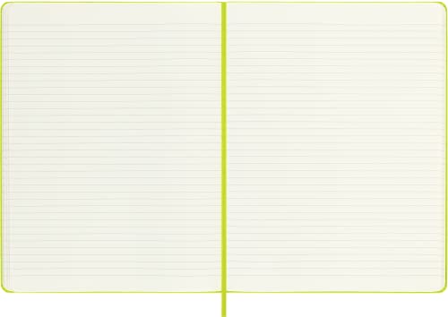 Moleskine Classic Notebook, Hard Cover, XL (7.5" x 9.5") Ruled/Lined, Lemon Green, 192 Pages