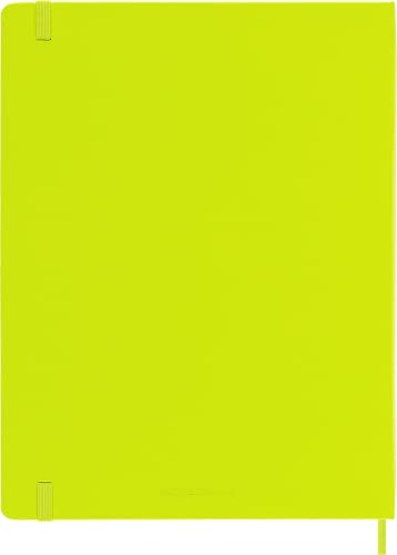 Moleskine Classic Notebook, Hard Cover, XL (7.5" x 9.5") Ruled/Lined, Lemon Green, 192 Pages