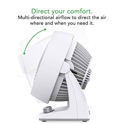 Vornado 133DC Energy Smart Compact Air Circulator Fan with Variable Speed Control, White, CR1-0349-73