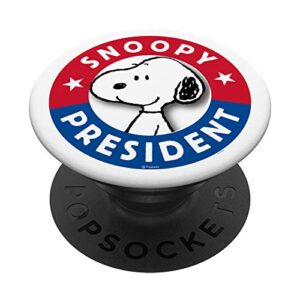 peanuts snoopy for president popsockets popgrip: swappable grip for phones & tablets