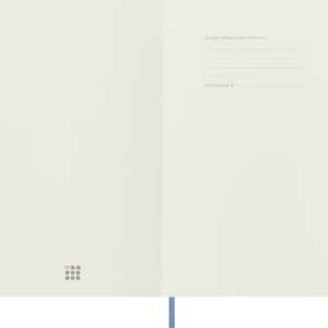 Moleskine Classic Notebook, Soft Cover, Large (5" x 8.25") Ruled/Lined, Hydrangea Blue, 192 Pages