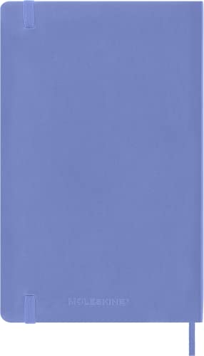 Moleskine Classic Notebook, Soft Cover, Large (5" x 8.25") Ruled/Lined, Hydrangea Blue, 192 Pages