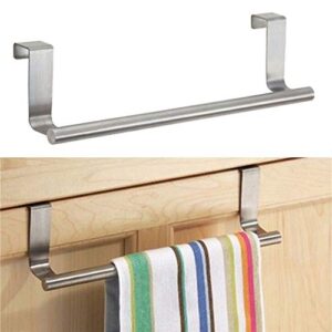 Opla3ofx Bathroom Bath Shelf Towel Rack with Double Towel Bar Wall Mount Shelf Rustproof Space Stainless Steel Wall Hanger Cloth Holder 23CM