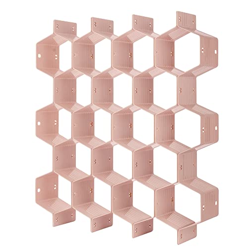 Poeland Drawer Divider Organizer 8pcs DIY Plastic Grid Honeycomb Drawer Divider