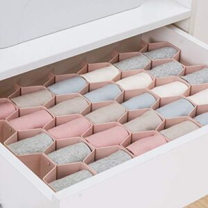 Poeland Drawer Divider Organizer 8pcs DIY Plastic Grid Honeycomb Drawer Divider