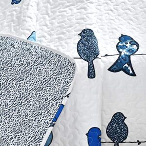 Lush Decor Rowley Birds Throw Blanket, 50" x 60", Navy