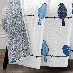 Lush Decor Rowley Birds Throw Blanket, 50" x 60", Navy