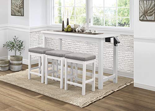 Homelegance 4-Piece Counter Height Dinette Set, White