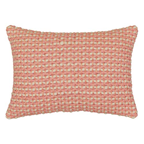 Waverly Throw Pillow - Brompton Decorative Pillow for Sofa Couch Bedroom Living Room, 14" x 20", Rosebud