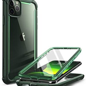 i-Blason Ares Case for iPhone 11 Pro Max 2019 Release, Dual Layer Rugged Clear Bumper Case with Built-in Screen Protector (Green)