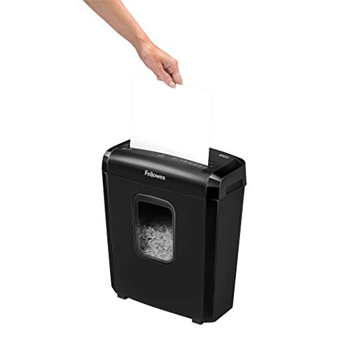 Fellowes 6M5 6-Sheet Powershred Micro-Cut Deskside Paper Shredder, Black, 3. 5 Gallon