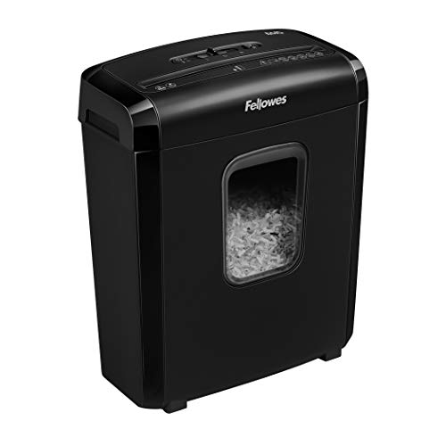 Fellowes 6M5 6-Sheet Powershred Micro-Cut Deskside Paper Shredder, Black, 3. 5 Gallon