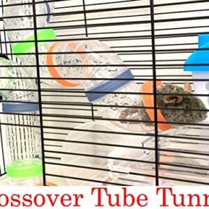 Large Clear Transparent Habitat Dwarf Syrian Hamster Rodent Gerbil Mouse Mice Critter Cage with Top Play Zone