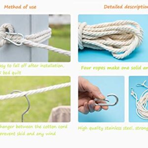 Clothesline Clothes Drying Rope Portable Travel Clothesline Adjustable for Indoor Outdoor Laundry Clothesline, Perfect Windproof Clothes Line, Hanger for Camping Travel & Home Use