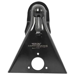 novelbee 2-5/16" ball class iv a-frame trailer coupler with powder coated black,14000lbs capacity