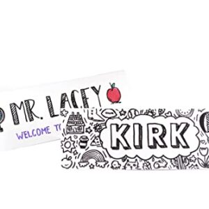 Dry Erase Name Tent Table Cards 8.5" x 3" (30 Pack) Reusable Name Cards, Classroom Name Tags, Wedding Guest Name Tents