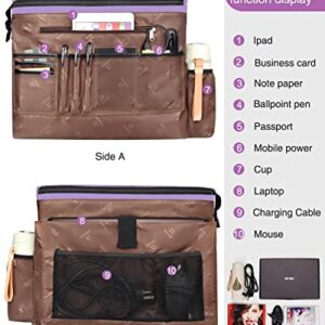 Laptop Tote Bag, Large Women Work Bag Purse USB Teacher Bag Fits 15.6 Inch Laptop (15.6 Inch, Purple)