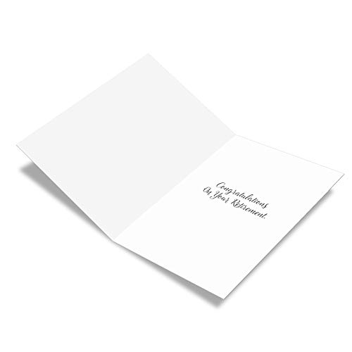 The Best Card Company - Happy Retirement Card with Envelope - Farewell Retiree Greeting - Elegant Retirement C4175CRTG